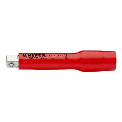 仕様：●メーカー:KNIPEX(クニペックス)●型番:9835125●差込角:3/8”●全長:125mm●重量:149g●材質:クロムバナジウム鋼●1000V絶縁●安全なロックスクリュータイプ●ボックスレンチ・ソケットと一緒に使用します。商...