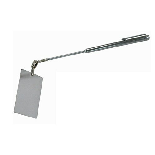 仕様：●ミラー形状:長方形●ミラーサイズ:54×86mm●ミラー厚み:0.5mm●伸縮サイズ:145~735mm●倍率:等倍●シャフト形状:伸縮自在・7段折れ●材質:ミラー:ステンレスハンドル:スチールジョイント部:スチール●重量:71g●...