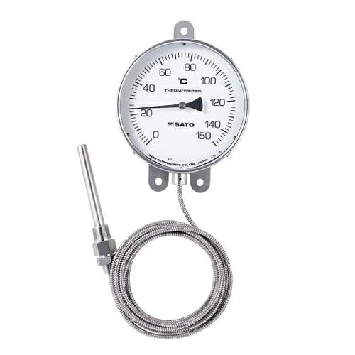 仕様：●メーカー:佐藤計量器製作所●型番:LB-150S●測定範囲(°C):0~200°C●1目盛:5°C●リード長:3m●取付ねじ:R1/2”●感温部:φ12×100mm●ダイヤル径:150mm●ケース外径:154mm●精度:±1目盛●材...