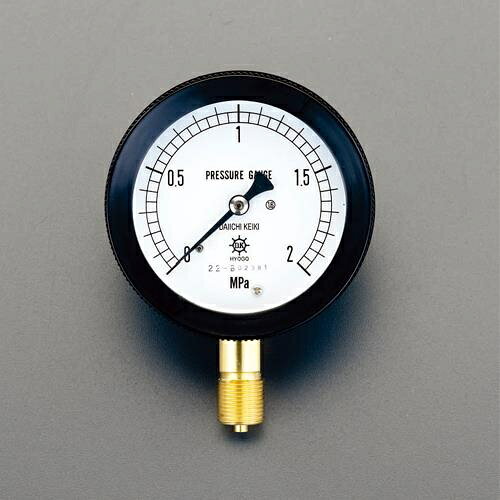 仕様：●圧力(MPa):0~1.0●直径:75mm●接続:G(PF)3/8”●ケース材質:プラスチック●接液部材質:真鍮●精度:±1.6%F.S●使用流体:水、空気、油など●重量:308g●ブルドン管方式(ブルドン管とは断面が楕円形の管を円...