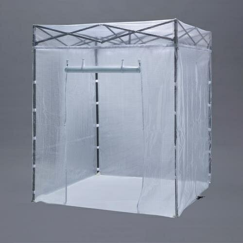 仕様：●※注意※:【お客様組立品】●使用時サイズ(フレーム折畳みサイズ)W×D×H(mm):2000×2000×2200~2500(180×180×1510)●材質:テント:塩ビフィルム(透明糸入り)フレーム:スチール(黒色塗装)●支柱幅(...