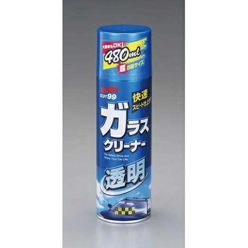 仕様：●メーカー:ソフト99コーポレーション(SOFT99)●型番:04053●商品名:ガラスクリーナー透明●用途:自動車用窓ガラスの洗浄●内容量:480ml●成分:界面活性剤、アルコール類●液性:弱アルカリ性●雨跡、拭き跡や拭きスジも残ら...