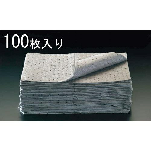 仕様：●メーカー:Gシステム●サイズ:410×510mm●厚さ:3mm●吸収能力:約114L/100枚●材質:ポリプロピレン●色:グレー●入数:100枚●油・液体用●帯電防止加工処理●ミシン目により手でカットできます。商品画像に関する注意事...