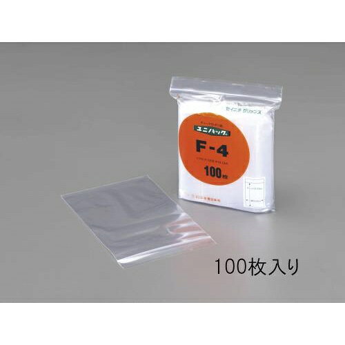 仕様：●メーカー:生産日本社(セイニチ)●型番:I-4●商品名:ユニパック●厚み(mm):0.04●チャック下サイズ(mm):280×200●材質:ポリエチレン(LDPE)●重量 :4.92g/枚●入数:100枚●機械部品や工具道具などの工...