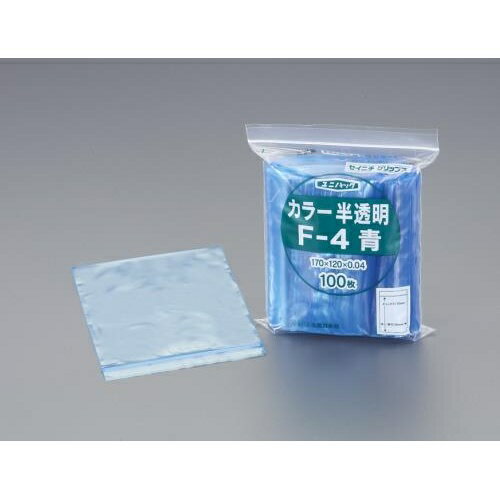 仕様：●メーカー:生産日本社(セイニチ)●型番:G-4●商品名:ユニパック●厚み(mm):0.04●チャック下サイズ(mm):200×140●材質:ポリエチレン(LDPE)●重量:2.53g/枚●入数:100枚●色:青●識別しやすいカラー半...