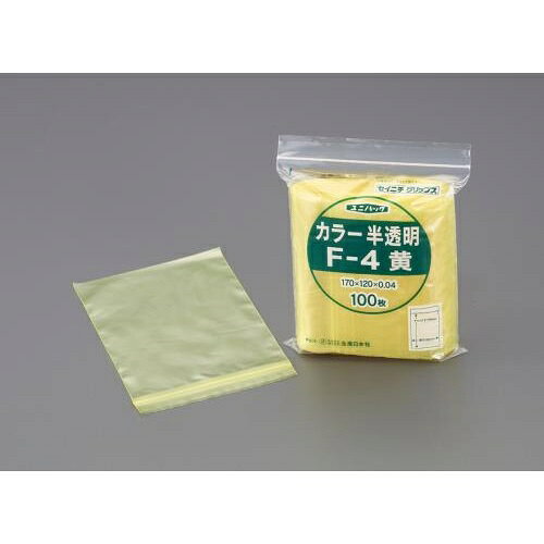 仕様：●メーカー:生産日本社(セイニチ)●型番:C-4●商品名:ユニパック●厚み(mm):0.04●チャック下サイズ(mm):100×70●材質:PE40μ●重量:0.76g/枚●入数:200枚●色:黄●識別しやすいカラー半透明タイプ●機械...
