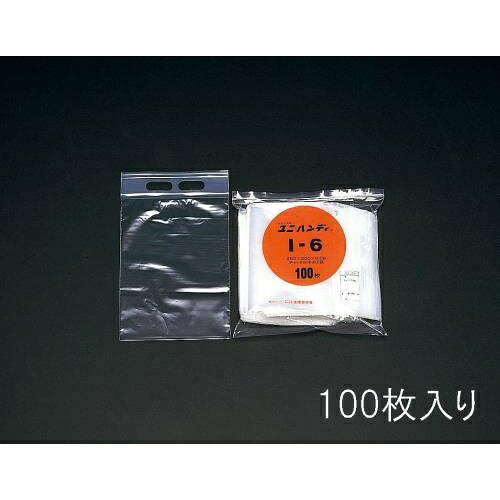 仕様：●メーカー:生産日本社(セイニチ)●型番:K-6●商品名:ユニハンディ●厚み:0.06mm●チャック下サイズ:400×280mm●材質:ポリエチレン●入数:100枚●重量:21.03g/枚●手さげタイプのチャック付きポリエチレン袋です...