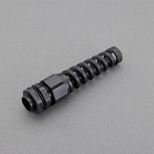 仕様：●適用ケーブル径:10~14mm●ねじサイズ:M20×P1.5●取付穴径:20~20.3mm●防水保護等級:IP68●材質:ナイロン66●入数:10個●スパイラル部がケーブルを保護し、鋭い曲げによる断線から防御します●RoHS対応品商...