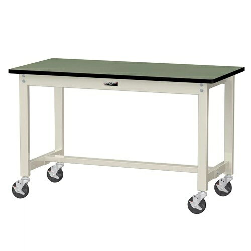 仕様：●メーカー:山金工業●型番:SWRC-1260-GI●※注意※:【お客様組立品】●サイズ:1200(W)×600(D)×740(H)mm●天板厚:22mm●耐荷重:160kg●色:天板:グリーン脚部:アイボリー(粉体塗装)●材質:天板...