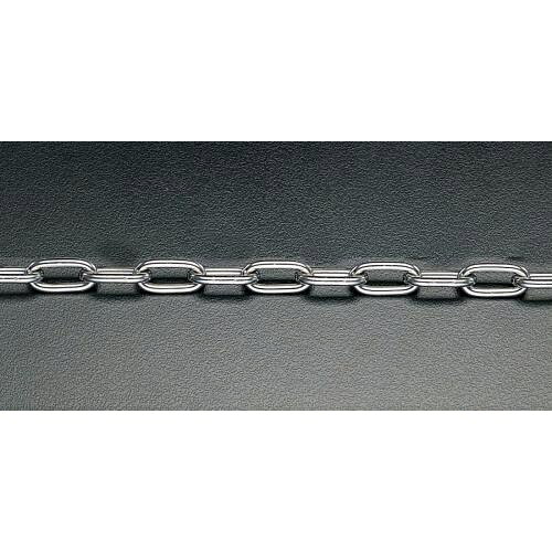 仕様：●全長:2m●線径:5mm●使用荷重:250kg●サイズ(mm):A:27B:8●平均破断荷重:800kg●材質:SUS304●重量(kg):0.86●研磨仕上げ●線径が大きく強度もつよいリンクチェーンです。●溶接あり商品画像に関する...