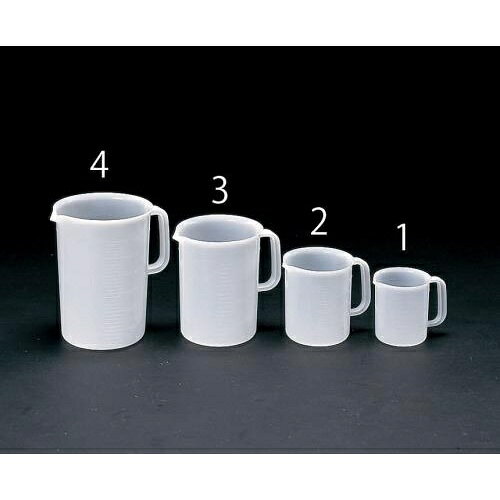 仕様：●材質:高密度ポリエチレン●容量:2000ml●サイズ:146×185mm●目盛単位:100ml●使用可能温度範囲:-20~80°C●目盛付●耐衝撃性、耐熱性、絶縁性に優れています。●耐酸・耐アルカリ性商品画像に関する注意事項：●画像...