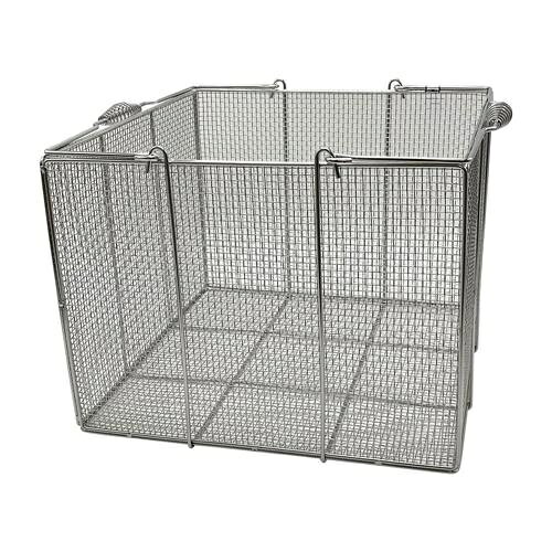 仕様：●サイズ:特大●サイズ:400×400×300(H)mm●目開:5.5mm●線径:0.95mm●外枠線径:φ4mm●内寸:388×399×295(H)mm●材質:ステンレス(SUS304)●重量:2.8kg●角型●取っ手にスプリング付...