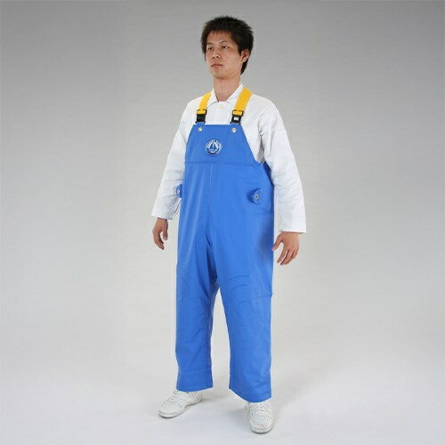 仕様：●サイズ:3L●総丈:130cm●腰周り:124cm●股下:74cm●厚み:0.42mm●材質:表地:ポリ塩化ビニール裏地:ポリエステル●耐寒、耐油に優れています。●抗菌、防カビ、防汚加工がされています。●ロングパンツの肩紐はバックル...