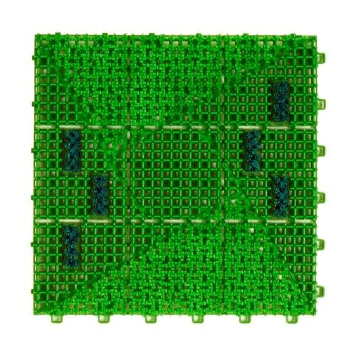 仕様：●メーカー:ミヅシマ工業●型番:402-2000●用途:学校、ビル、オフィス、店舗、複合施設等の出入口部に●サイズ:300×300×24mm●材質:ブラシ台:エチレン酢酸ビニール、ブラシ:ナイロン●カラー:グリーン●芝とブラシとすのこ...