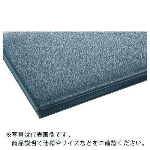 特長：厚みをもたせて抜群のクッション性を実現した疲労軽減マットです。用途：疲労軽減マット。仕様：色：グレーサイズ長辺(mm)：600サイズ短辺(mm)：450厚さ(mm)：15タイプ：クッションマット側面形状：PVC発砲シート表面形状：PV...