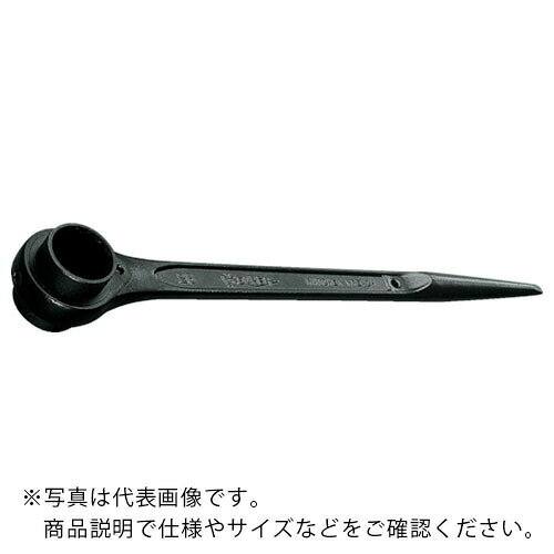 特長：正逆は表裏を反転持ち換えて使用します。ソケットのギアピッチが粗く早い締め付けが可能です。対辺寸法17〜46mmのサイズには安全ロープ取り付け穴を設けています。仕様：対辺寸法(mm)：21全長(mm)：335厚さ(mm)：40色：ブラッ...