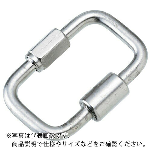 特長：360°回転します。幅のあるベルトなど使用できます。用途：ゴムや繊維等、ベルト状の平たいもの同士の連結金具として。仕様：使用荷重(kN)：1.08D(mm)：5L(mm)：40B1(mm)：22B2(mm)：17E(mm)：6.6両ね...