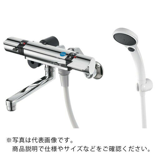 特長：一時ストップ機能付きの節水ワイドシャワー搭載モデルです。触れても熱くならない耐熱ボディです。【こだわりのデザイン】操作のしやすい幅広レバー採用。デザインにもこだわりました。用途：浴室用混合栓。仕様：呼び径(mm)：13(PJ1/2)奥...