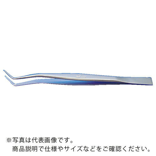 特長：防錆性が高く磁気を帯びにくいです。歯科・クラフト・ホビーなど何にでも使いやすい万能タイプです。用途：精密作業に。歯科用。仕様：全長(mm)：160幅(mm)：10先端形状：先曲型先端幅(mm)：1.1先端厚さ(mm)：0.5材質／仕上...