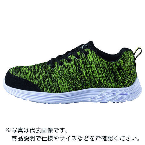特長：ジーベック史上最軽量を更新したシューズで、フットワークが必要な作業にオススメです。用途：一般作業に。仕様：寸法(cm)：24.5足幅サイズ：EEE色：イエローグリーンUS(アメリカ)規格サイズ：6.5UK(イギリス)規格サイズ：6.5...