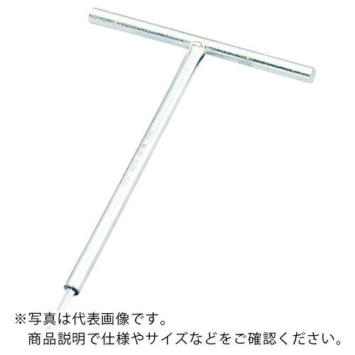 特長：全長が長いので奥まった狭い箇所の作業に最適です。T形ハンドルタイプなので強力な締め付けが可能です。用途：六角穴付ボルトの締め付け、緩め作業。仕様：全長(mm)：340全幅(mm)：220対辺寸法(mm)：17.0対辺(mm)：17.0...