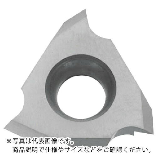 特長：硬度、靭性が高く、鋳鉄加工時の耐摩耗性に優れています。用途：ねじ切り加工用。被削材：鋳鉄、非鉄金属、非金属。仕様：適合ホルダ：KTTXR-16型ノンコート外径　汎用60°ねじ【メートルねじ(M)、ユニファイねじ(UN)・(UNF)】ノ...