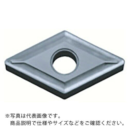 特長：鋼の仕上げ加工から荒加工まで広範囲に対応できるサーメット材種です。用途：旋削加工用。被削材：鋼。仕様：チップ形状：ひし形55°厚さ(mm)：4.76ノンコート呈色：輝灰色TN-Vブレーカ：中切削M級材質／仕上：サーメット