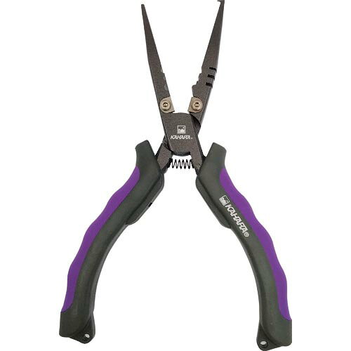 特長：万能サイズのプライヤーです。タングステンカッター採用で柔らかい木綿糸などをカットするのに便利です。手や爪を傷めない便利なキーリングオープナー付きです。ラバーグリップを採用しており、すべりにくいです。ボディ表面にテフロン加工を施している...