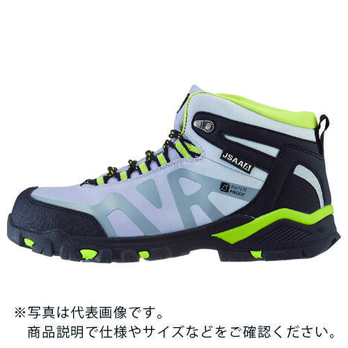 特長：防水機能を搭載したセフティシューズです。用途：一般作業に。仕様：寸法(cm):29.0足幅サイズ:EEE色:グレー規格:JSAA規格 A種耐圧迫荷重(kN):10±0.1US(アメリカ)規格サイズ:11UK(イギリス)規格サイズ:11...