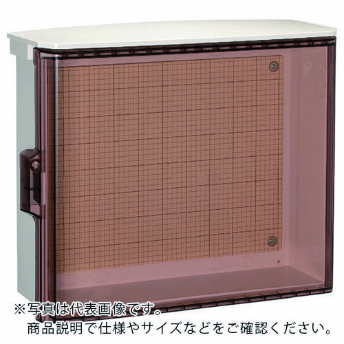 特長：シンプルなデザイン、色彩で様々な取り付け場所に適しています。底面と背面に配線穴用ノックアウトが付いています。樹脂製なのでボックスのアース工事が不要です。扉が透明なので、内部機器の監視に適しています。仕様：色：本体、屋根:ホワイトグレー...