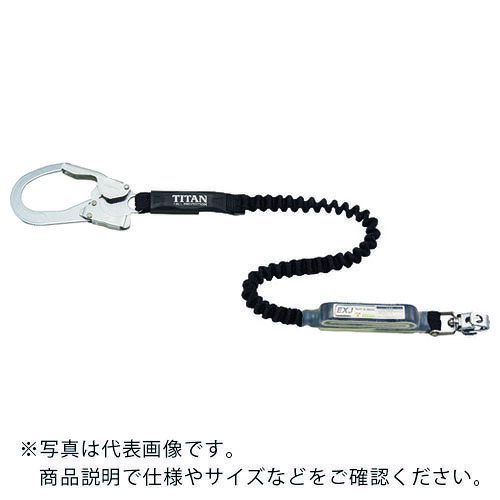 特長：ゴム芯入りの伸縮性ランヤードです。縫製部はTITANロゴ付の保護カバーで守られています。用途：建設・土木・造船・橋梁・鉱山・工場・プラントなどに。仕様：タイプ：シングル最大使用可能質量(kg)：100色：ブラックランヤード長さ(mm)...