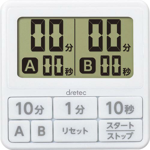 特長：1台で2つの時間を同時にはかれます用途：時間の計測に仕様：最大計時：199分50秒最小計時(秒)：1最小計時(分)：1幅(mm)：75奥行(mm)：10高さ(mm)：75電源(V)：リチウム電池CR2025×1個(動作確認用付属)色：...