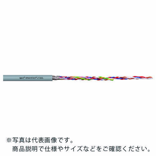 特長：ケーブルキャリア専用長寿命シールド付可動ケーブルです。仕様：シールド：○線心数：6P導体断面積(［［MM2］］)：0.25最大仕上径(mm)：9.0許容電流(A)：2.5ケーブル長(m)：100タイプ：0.25芯数：6Pケーブルタイプ...