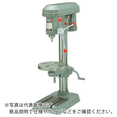 特長：13mm、23mmタイプの精度安定性に優れた卓上ボール盤です。仕様：穴あけ能力(mm)：13電源(V)：三相200出力(W)：250テーブル寸法(mm)：角250×250幅(mm)：306奥行(mm)：496高さ(mm)：980電源コ...