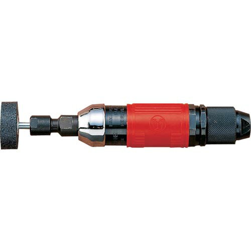 特長：軸付砥石ロータリーバー用です。用途：金型の仕上げ、バリ取り、面取り、パイプの内面仕上げなどに。仕様：チャック内径(mm)：6無負荷回転数(min［［の−1乗］］)：25000空気消費量(［［M3］］/min)：0.4ホース取付口：Rc...