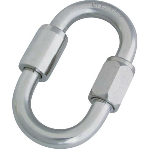 特長：連結部分を回転させることにより、太いロープなどにも容易にセットできます。用途：チェーン・ワイヤ・ロープなどの連結や、端末の金具のジョイントに。仕様：使用荷重(kN)：1.96D(mm)：5L(mm)：41B1(mm)：16B2(mm)...