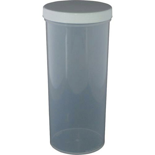 特長：粉末やペースト状のものまで使用でき内容物の使用ロスがありません。仕様：容量(ml)：1000直径(mm)：99高さ(mm)：214口径(mm)：89中栓：あり色：半透明フタ色：白色容量(L)：1内径(mm)：89中栓付耐熱温度：120...