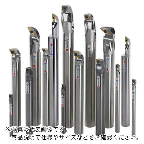 特長：2方向の切りくずポケットで切りくず排出良好。大きなディンプルを設けた軽量ヘッドがびびりを防止。ISO基準より小さい最小加工径。シャンク側面にはレーザーマーキングによる目盛りが付き、ホルダのセットが容易。仕様：全長(mm)：200最小加...