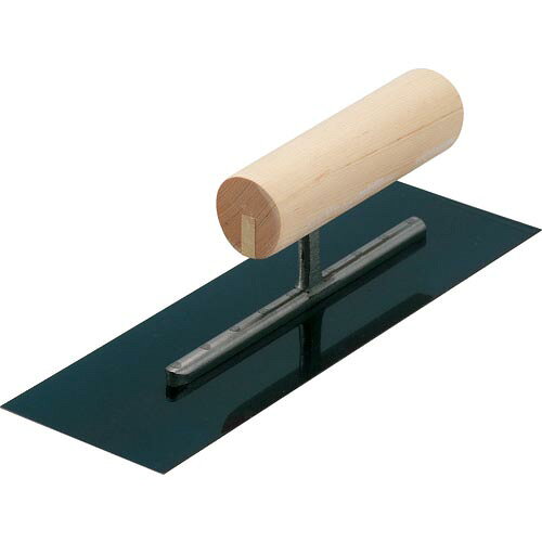 特長：コテ部に工具鋼、板厚0.5mmの焼き入れ鋼です。用途：材料が薄く、硬いためモルタル塗り作業・ブラスターの塗り付け・土間仕上げ・補修作業。仕様：コテ長さ(mm)：240元幅(mm)：80先幅(mm)：80材質／仕上：コテ部:工具鋼、焼き...