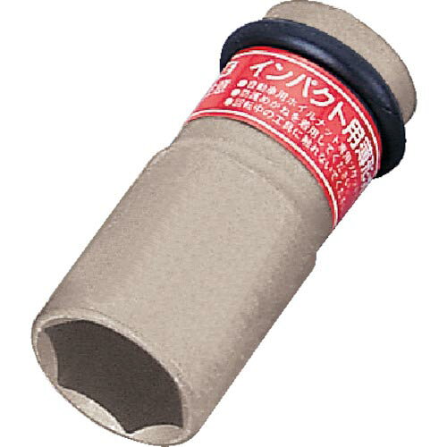 特長：自動車用ホイールナットの着脱に適した薄形形状のソケットです。ゴムクッション付なので傷つきやすい化粧ナットの損傷を防ぎます。仕様：差込角(mm)：12.7対辺寸法(mm)：19全長(mm)：60対辺形状：6角適合ピン：P3020S適合O...