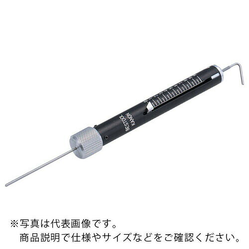 特長：スプリングの力を応用した、精密な測定ができるテンションゲージです。目盛は彫刻目盛ですので読み取りやすく、鮮明です。用途：押力・引力・板ばねなどの測定に。仕様：測定範囲(cN)：0〜30最小目盛(cN)：1許容最大荷重(N)：0.3許容...