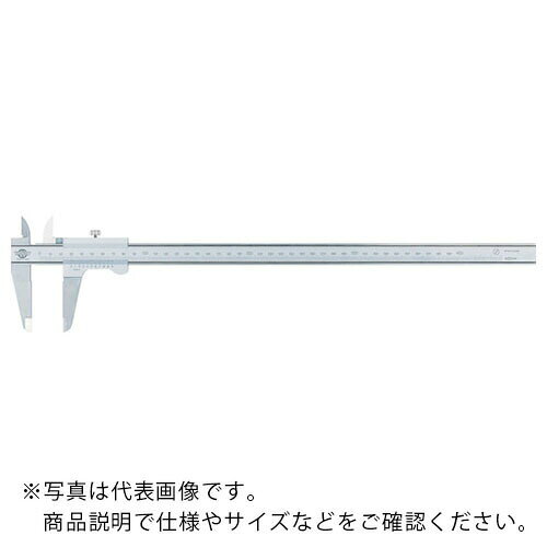 特長：スタンダードな長尺ノギスです。M45・M50・M60・M100は段差測定が可能です。用途：外側測定・内側測定に。仕様：測定範囲(mm)：0〜1000最小表示(mm)：0.05最大許容誤差(mm)：±0.15外側用ジョウ(mm)：130...