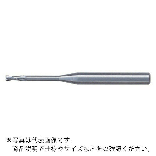 特長：樹脂加工用ロングネックエンドミルです。首部のアンダーカット処理により深溝形状の加工に最適です。用途：対応被削材:アルミ合金、銅、樹脂仕様：刃径(D)：1.0刃長(L)：2.0全長(L)：45シャンク径(d)：4ねじれ角30°ISO14...