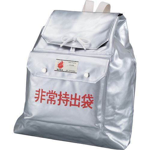 特長：(公財)日本防炎協会認定品で、両手があくリュック型の非常袋です。仕様：外形寸法(mm)幅:400外形寸法(mm)奥行:70外形寸法(mm)高さ:405色:シルバー容量(L):10有効内寸(mm)幅×奥行×高さ:405×70×400容量...