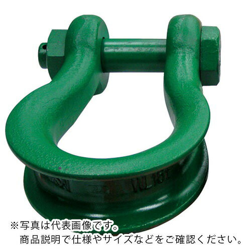 特長：従来の軽量シャックルよりも軽くしかも強度もあります。ワイヤロープやベルトスリングの安全性と耐寿命が従来の軽量シャックルよりも、1.7倍も延びました。ワイヤロープを2本掛けにした時の取りあいでワイヤ同士が重ならないようにでき、玉掛け作業...