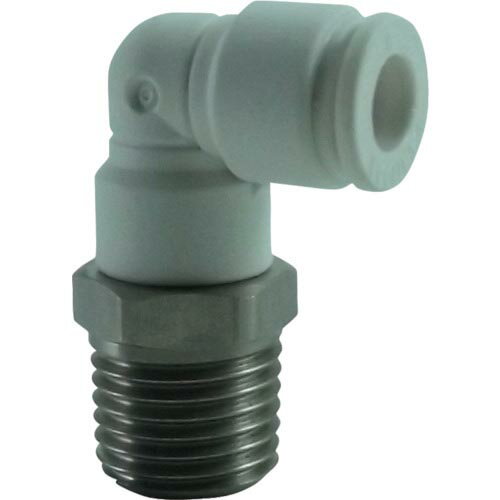 仕様：適合チューブ外径D(mm)：6接続口径：R1/4六角対辺(mm)：14使用流体：空気、水使用圧力：1MPa(空気)、0.3MPa(水)流体温度(℃)：-5〜60℃(空気)、5〜40℃(水)材質／仕上：本体:ステンレス（SUS303）+...