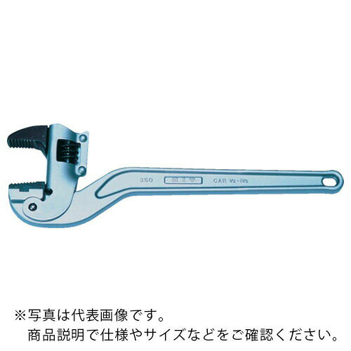 特長：本体は特殊アルミ合金を鍛造し軽くて強力です。従来のレンチでは使いにくい場所でも楽に使えます。上アゴが脱着しますので替刃交換が容易にできます。用途：接地配管作業・壁ぎわの配管作業・溝中の配管作業に最適。従来のレンチでは使いにくい場所でも...