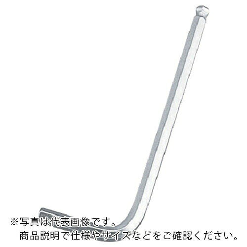 特長：高トルク、耐久力、耐摩耗性を高める特殊合金鋼を採用しました。ボールポイント加工で、斜め作業の早回し、仮締めが可能です。用途：六角穴付ボルトの締め付け、緩め作業。仕様：対辺寸法(mm)：2.5首下寸法(mm)：18全長(mm)：65色：...