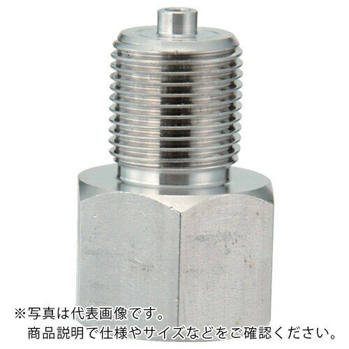 特長：圧力計用の接続ジョイントです。仕様：取付ねじd1×d2：G3/8×G1/2ねじ長さ(mm)：20全長(mm)：40材質／仕上：ステンレス（SUS304）　●代表画像について 商品によっては、代表画像を使用している場合がございます。 商...