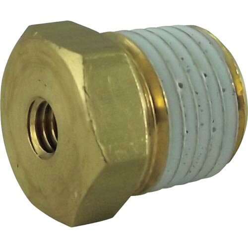 特長：超小型。ミニチュア。シール加工（Rねじ部）。仕様：接続口径D1：M5×0.8接続口径D2：R1/4六角対辺(mm)：14使用流体：空気・水タイプ：ブッシュ流体温度：-5〜60℃使用圧力：1.5MPa(圧縮空気)、0.3MPa(工業用水...